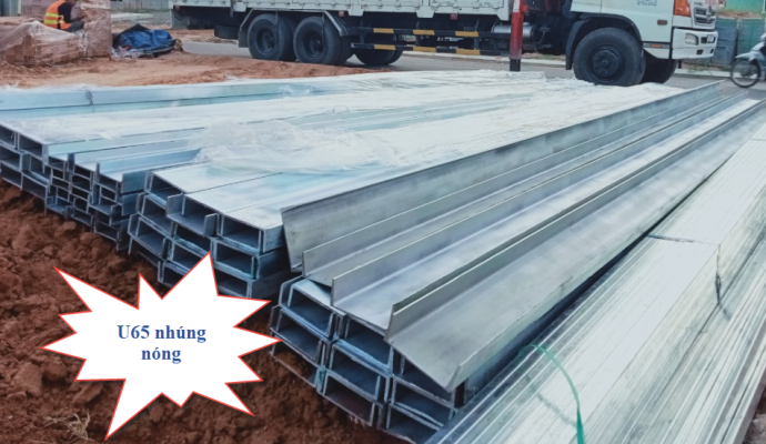Thép hình U65: U65x32x2,8x3, U65x34x3,3x3,3 (Giảm 5-10%)